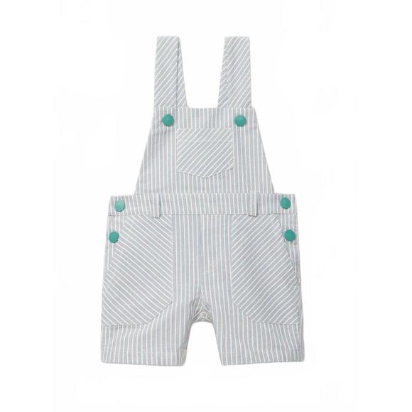 DR. KID | Bottoms | New Dr Kid Boys Coastal Striped Short Overalls In ...